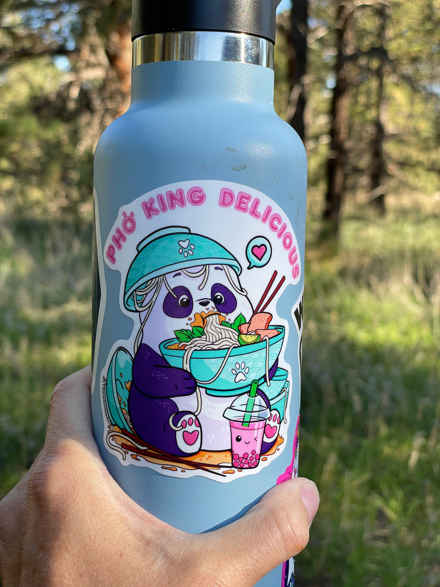 Pho King Delicious (Cute Panda eating Pho & drinking Boba Tea ...